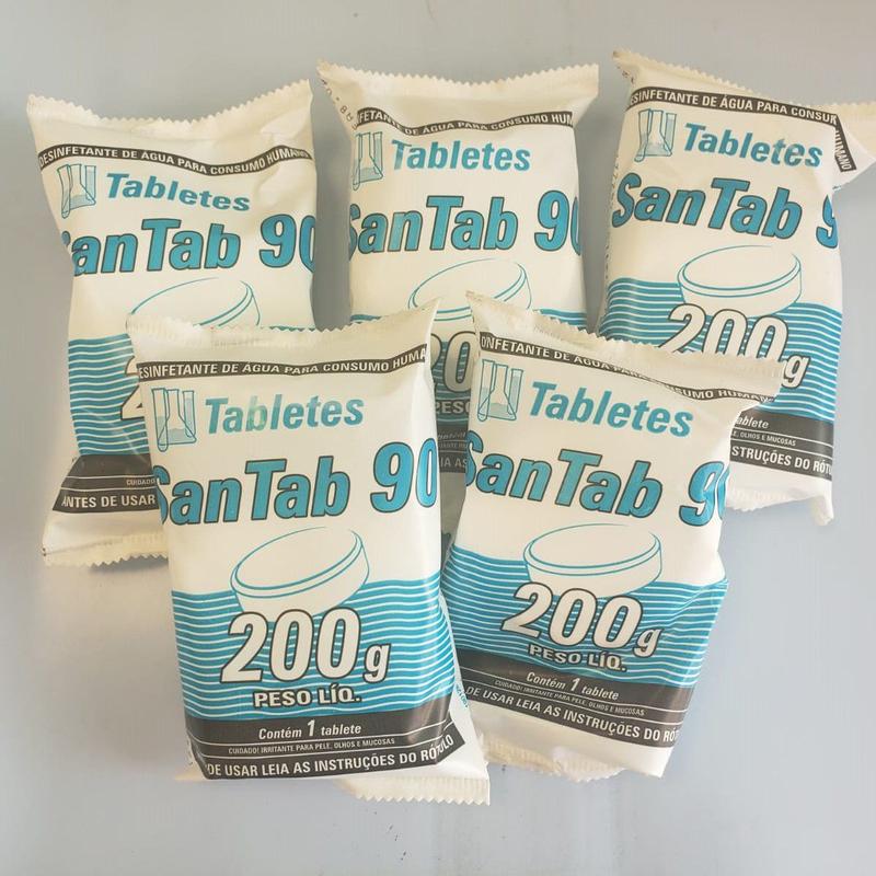 Kit cloro para agua potavel 5 x san tab 90 tab tri 200g - Hidroall ...
