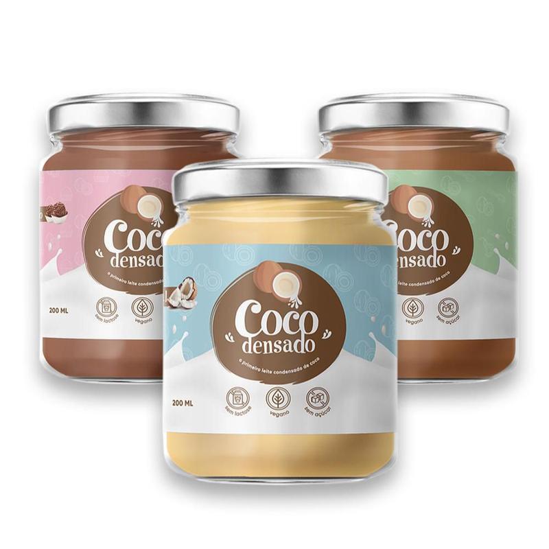 Kit Cocodensado Brigadeiro Doce De Leite De Coco Sem Açucar - Leite ...