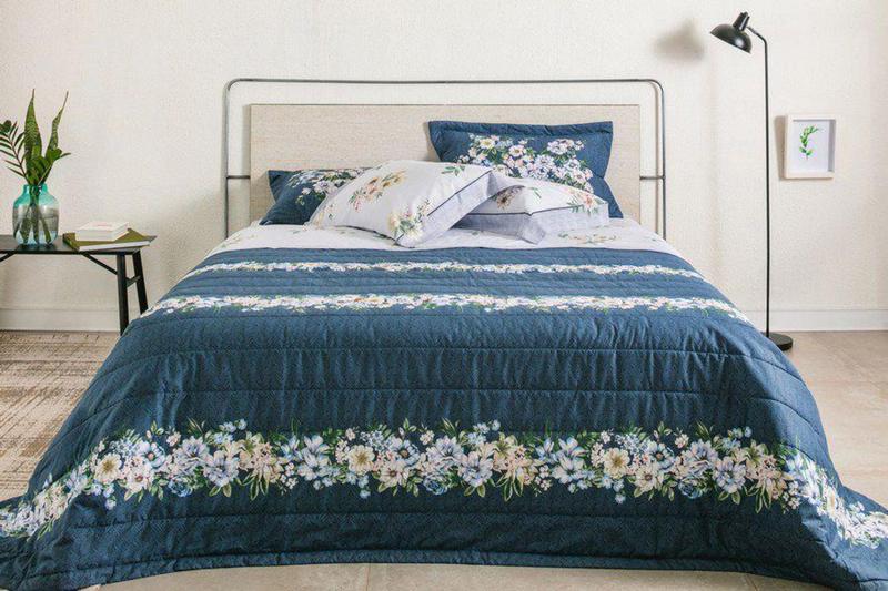 Kit Colcha Casal Buddemeyer Percalle Megan 100% Algodão Fio Penteado ...