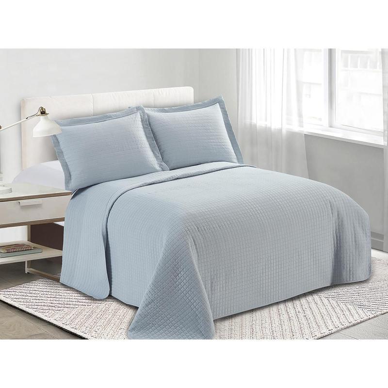 Kit Colcha King Size 3 Peças Loft Azul Camesa - Camesa Industria Textil ...