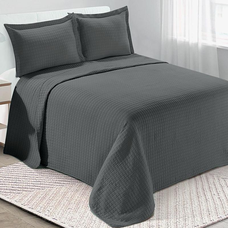 Kit Colcha Loft King Cinza - Camesa - Enxoval de Cama - Magazine Luiza