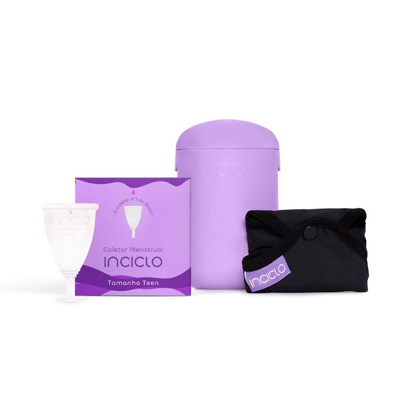 Kit: Coletor Menstrual A + Absorvente Reutilizável + Cápsula ...