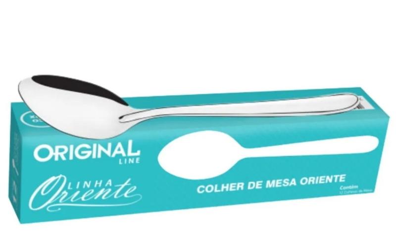 Kit colher mesa inox 12 peças original line oriente - Brasa Store ...