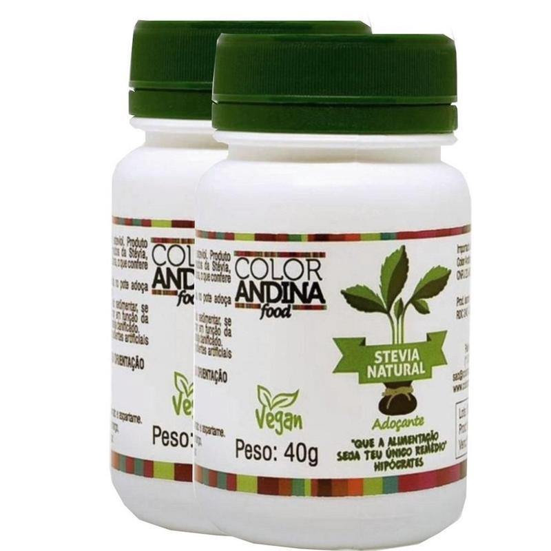 Kit Color Andina Adoçante Em Pó 100% Natural Stévia (2 Unidades ...