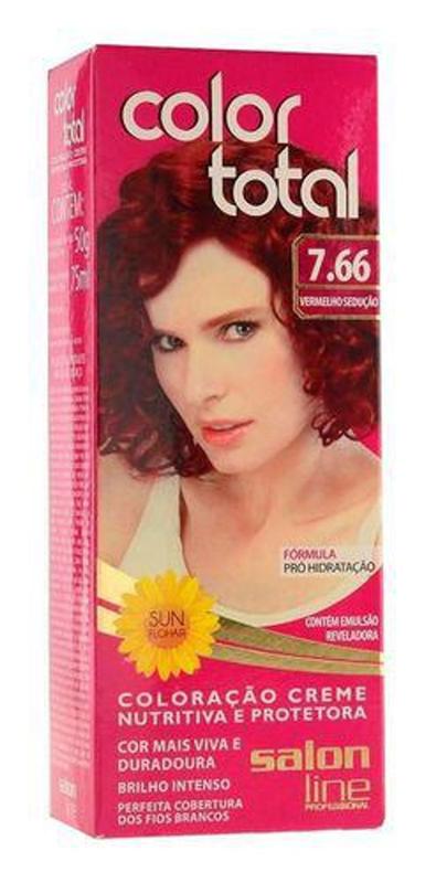 Kit Coloração Creme Color Total N 7.66 Salon Line - Tinta de Cabelo ...