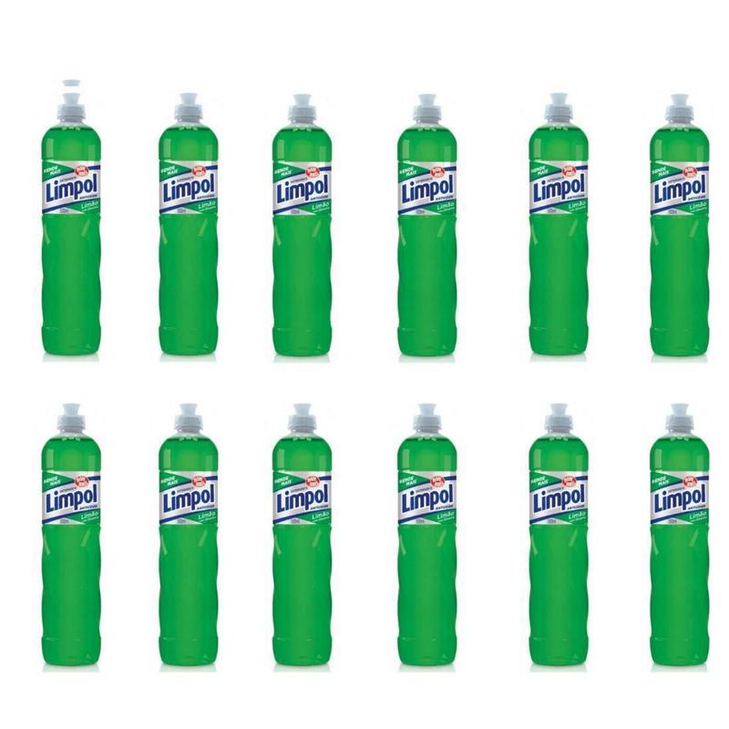 Kit Com 12 Detergente Limpol Limão 500Ml Biodegradável - Bombril ...