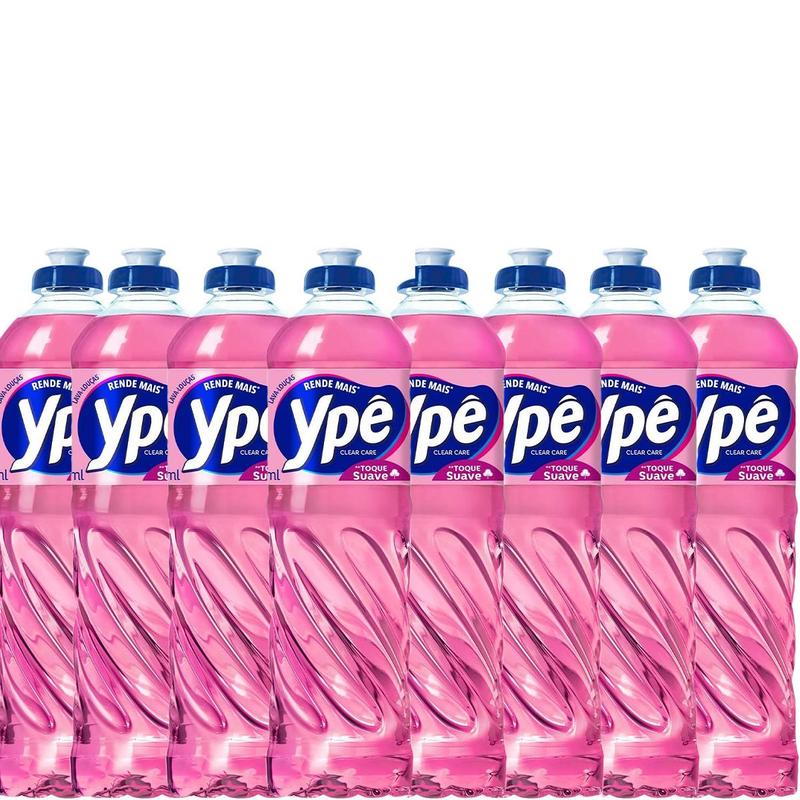 Kit Com 12 Detergente Líquido Clear Care Ypê 500ml Rosa - Ype ...