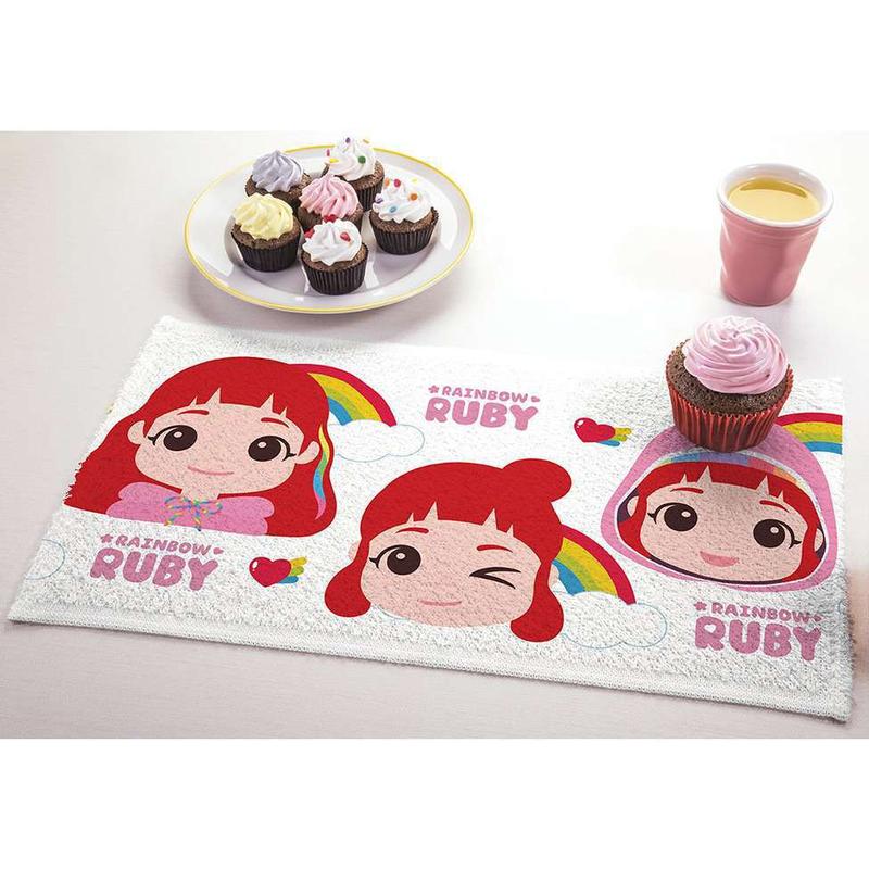 Kit com 12 Toalhas para Lancheira Rainbow Ruby Algodão Rosa - Lepper ...