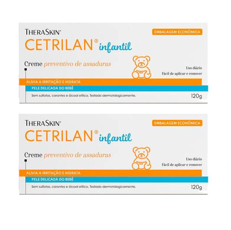 Kit com 2 Cetrilan Creme para Prevenção de Assaduras 120G - Creme ...