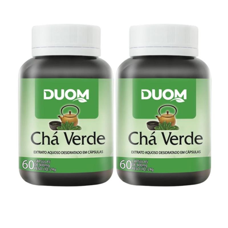 Kit com 2 Cha Verde Duom com 60 Capsulas de 400mg - Chá Verde ...