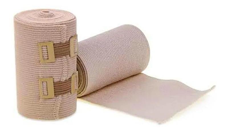 Kit Com 2 Faixas Bege Para Trombose Tratamento 6cmx4,5m - Vital Tape ...