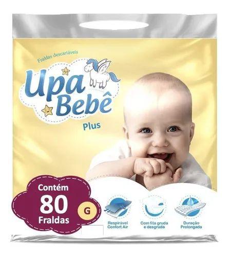 Kit com 2 Fralda Descartável Infantil Upa Bebê G Plus - Fralda ...