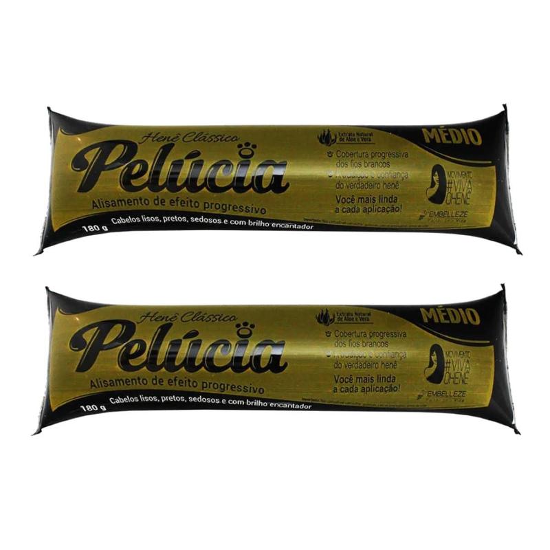Kit Com 2 Henê Clássica Pelúcia Médio Bisnaga 180g Embelleze ...