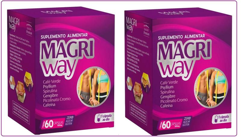 Kit Com 2 Suplemento Alimentar Magri Way 60Cps 500mg A2F - Ômega 3 ...