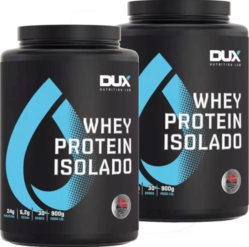 Kit com 2 Whey Protein Isolado Dux Nutrition Pote de 900g - Whey ...