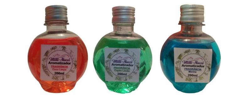 Kit Com 3 Aromatizadores 1 Casa Limpa 1 Capim Limão 1 Marine - Utilli ...