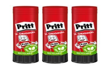 Kit com 3 -Cola Bastão Pritt Stick Original Não Tóxica 40g - Cola ...