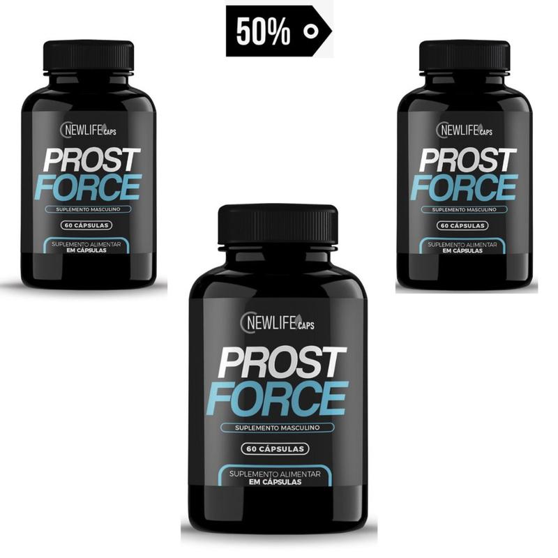 KIT com 3 Prost Forc - 60 Capsulas - . - Cloreto de Magnésio / Magnésio Dimalato - Magazine Luiza