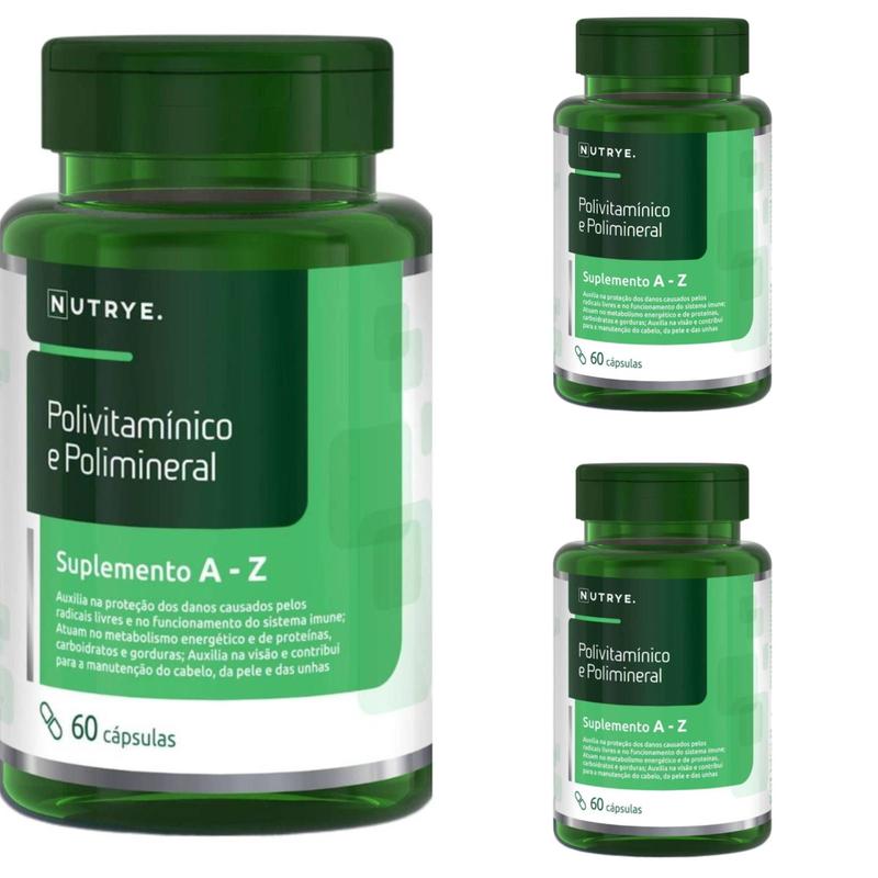 Kit com 3 Suplemento A Z 60 capsulas - Nutrye - Multivitamínico ...