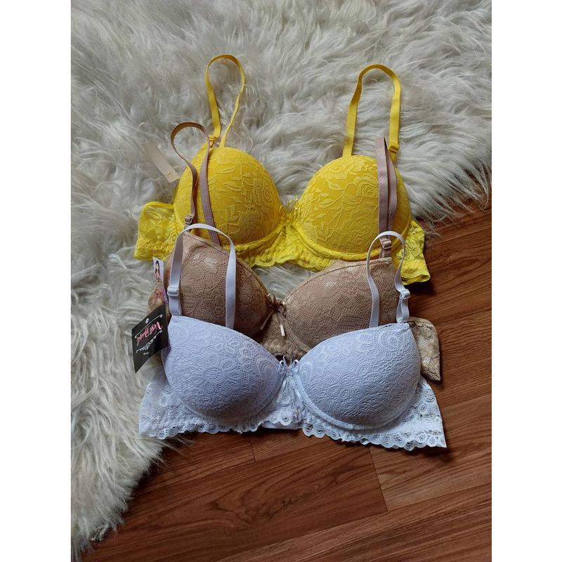 kit com 3 sutiãs de bojo vermelho/Preto/Branco ,atacado - DeFaltz ...