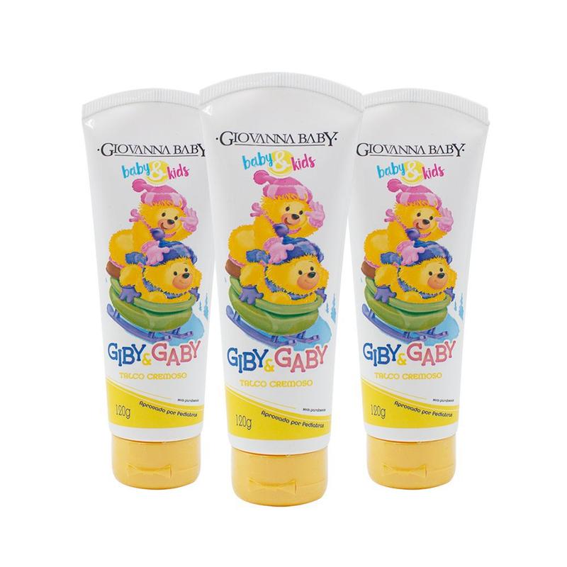 Kit com 3 Talco Cremoso Giovanna Baby Giby Creme de Hidratação Natural ...