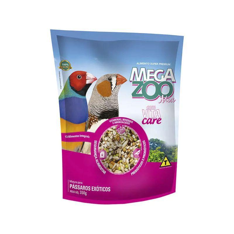 Kit Com 3 Un Ração Megazoo Mix Para Pássaros Exóticos 350G - Mega Zoo ...