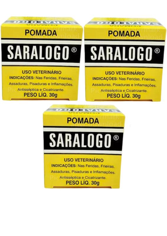 Kit com 3 Unidades Pomada Cicatrizante Matacura Saralogo para Cães ...