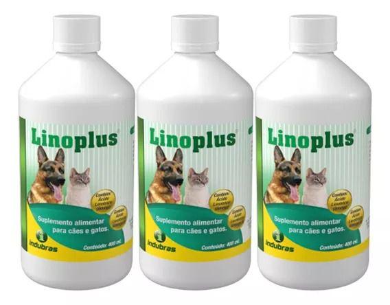 Kit com 3 Unidades - Suplemento Linoplus Líquido Vitaminas para ...