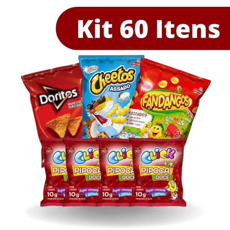 Kit Com 30 Salgadinhos Snacks Elma Chips + 30 Mini Pipocas - Chips - Magazine Luiza