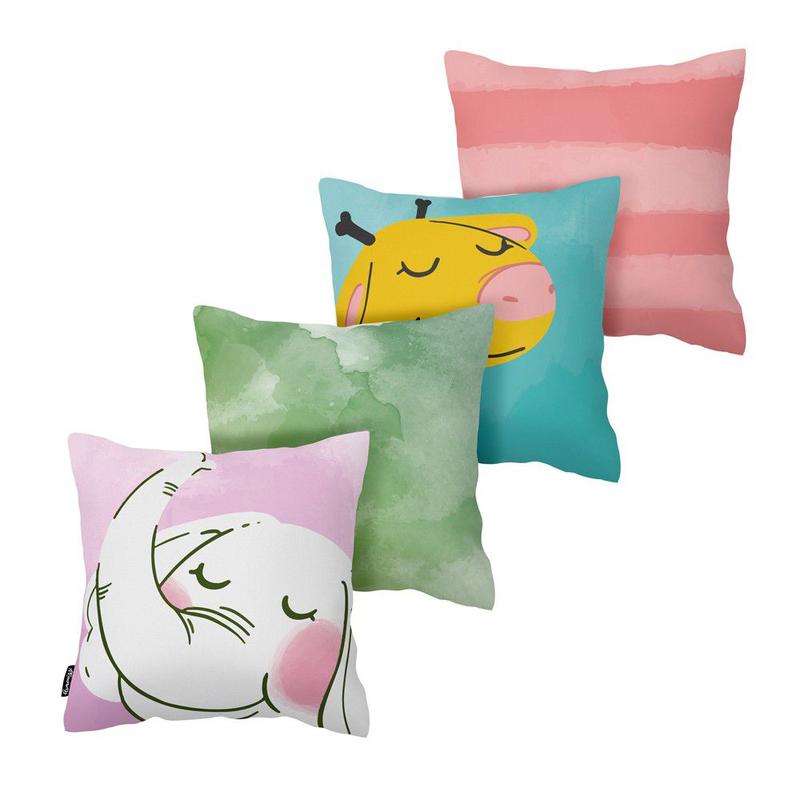Kit com 4 Almofadas Infantis Animais - Armonizzi Store - Almofada ...