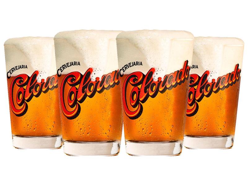 Kit Com 4 Copos Para Cerveja e Chopp Colorado - 350ml - Ambev Oficial ...
