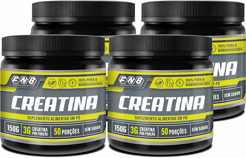 Kit Com 4 Creatina Monohidratada 100% Pura 150g FNB Sport Nutrition ...