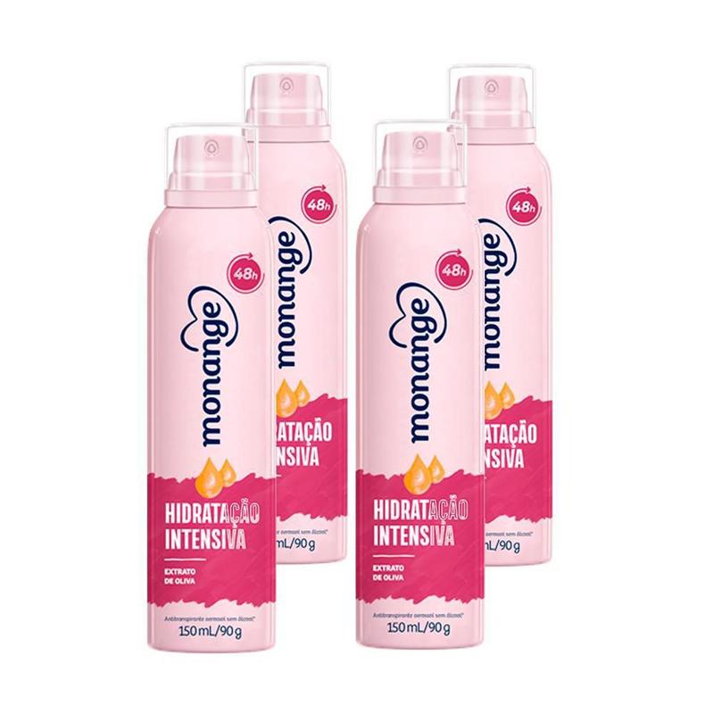 Kit Com 4 Desodorante Monange Hidratação Intensiva 150Ml - Desodorante ...
