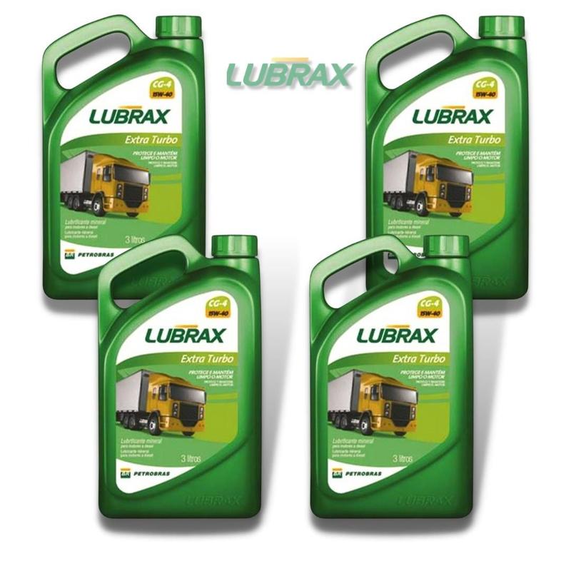 Kit com 4 oleo motor 15w40 extra turbo lubrax 3l - Lubrificante para ...