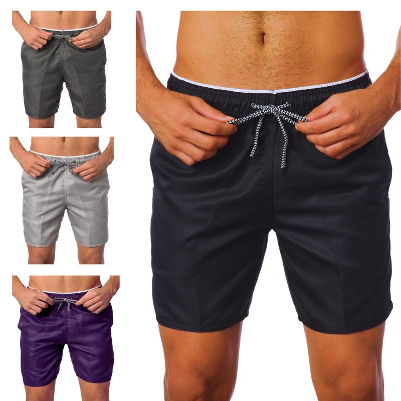 Kit Com 4 Short Praia Masculino Academia Tactel Grosso 3 Bolsos ...