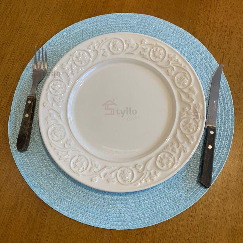 Kit com 4 Supla Jogo Americano Prato Premium Sousplat Redondo Luxo Mesa de Jantar Posta - 38cm ...