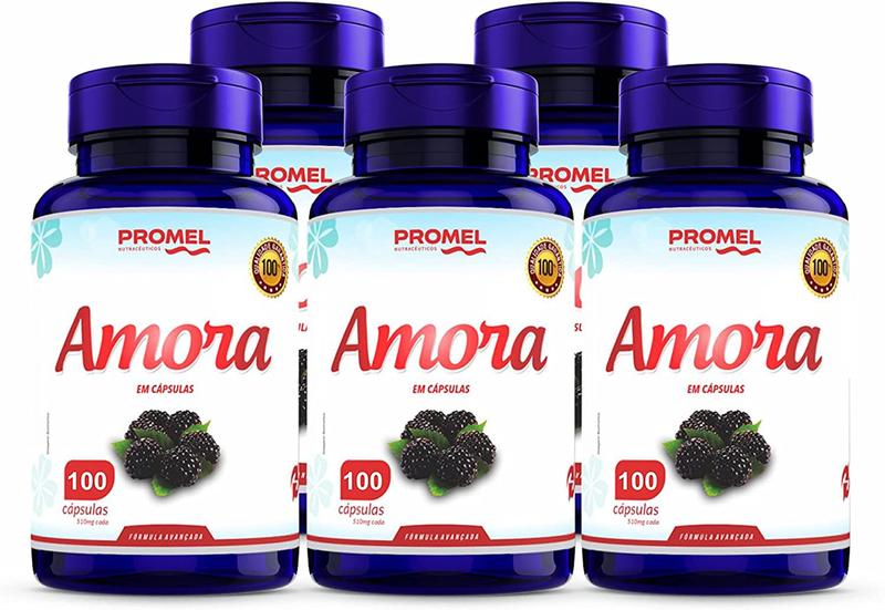 Kit Com 5 Amora 100 Capsulas de 510mg Promel - Fitoterápicos - Magazine ...