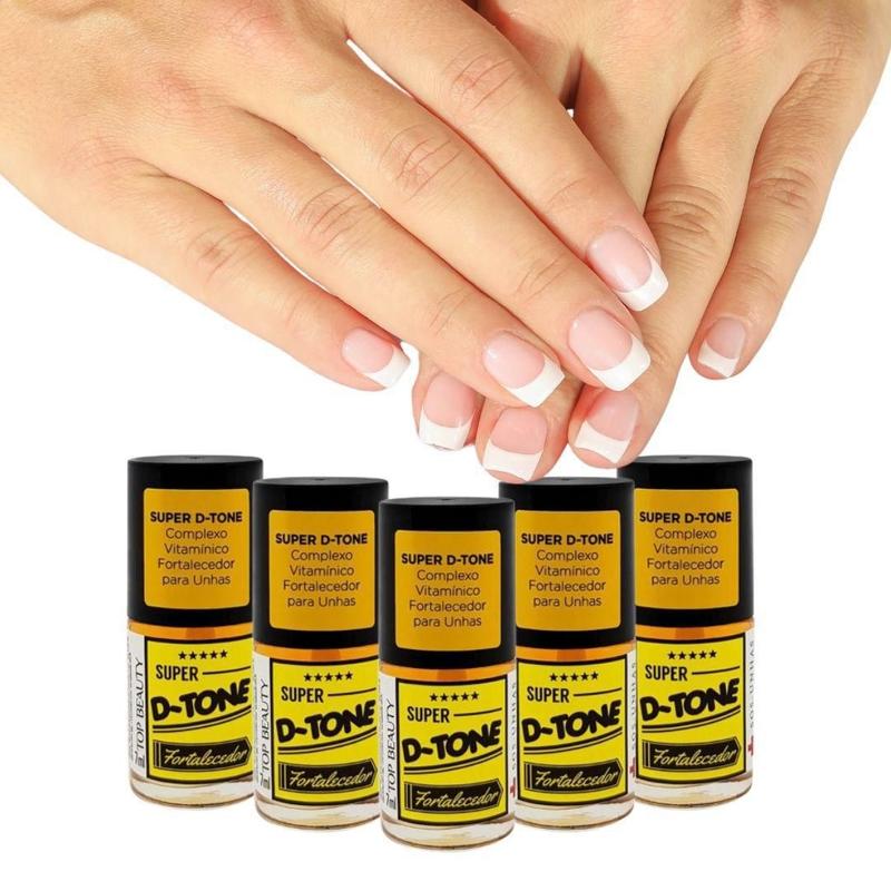 Kit Com 5 Bases Fortalecedor De Unhas Super D-Tone - Top beauty ...