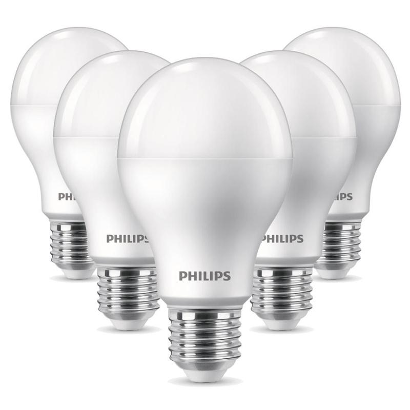 Kit com 5 Lâmpadas Led Philips 13W bivolt luz amarela 3000K base E27 ...