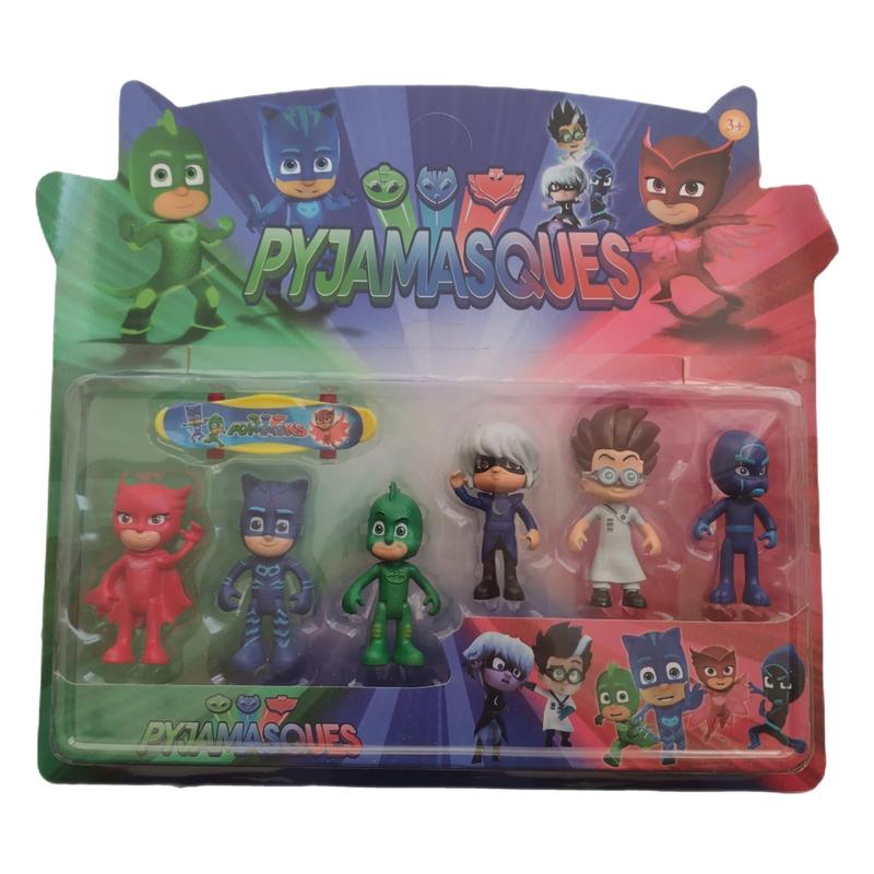 kIT COM 6 BONECOS PJ MASKS HERÓIS DE PIJAMA PRESENTE CRIANÇAS - Boneco ...