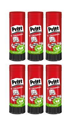 Kit com 6 -Cola Bastão Pritt Stick Original Não Tóxica 40g - Cola ...