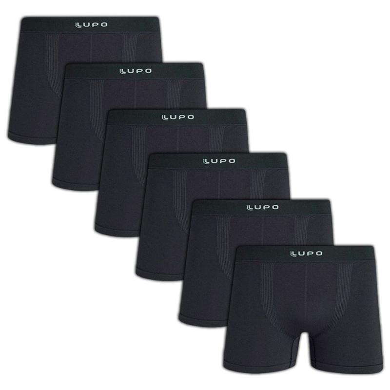 Kit com 6 Cuecas Boxer Micromodal Sem Costura Conforto Lupo - Cueca ...