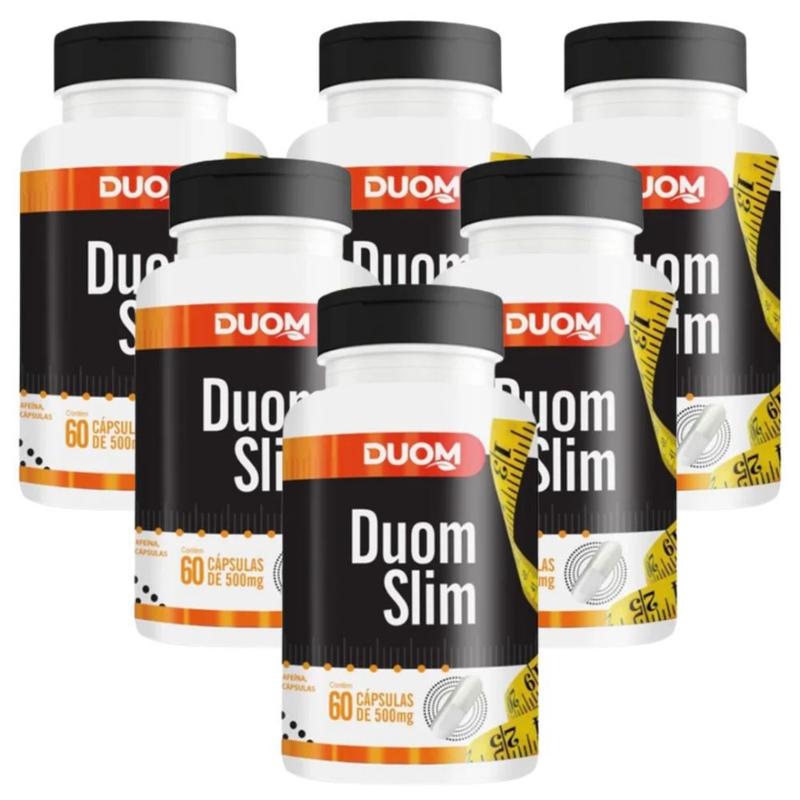 Kit com 6 Duom Slim com Cromo Cafeina Vitamina C e Zinco 60 Capsulas ...