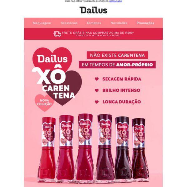 Kit com 6 esmaltes Dailus Coleção Xô Carentena - Esmalte - Magazine Luiza