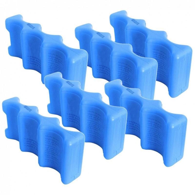 Kit com 6 Gelo Reutilizavel Gela Lata Formato de 3 Latinhas Plastico ...