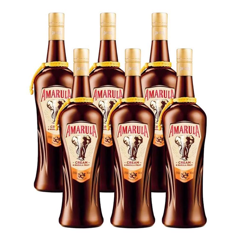 Kit com 6 Licor Fino Cream & Marula Fruit Amarula 750ml - Licor ...