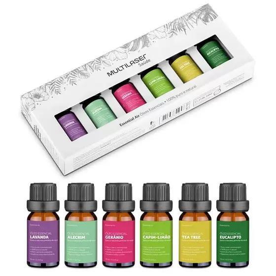 Kit Com 6 Óleos Essenciais Saúde Aroma Natural Multilaser HC165 - Óleos ...