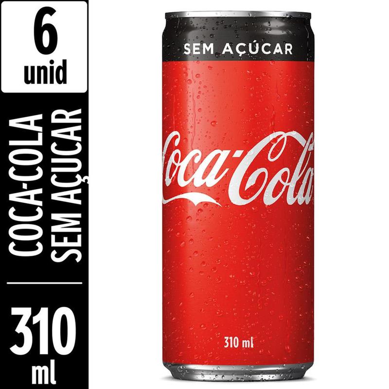 Kit com 6 refrig coca zero 310ml-lt cola - Refrigerante - Magazine Luiza