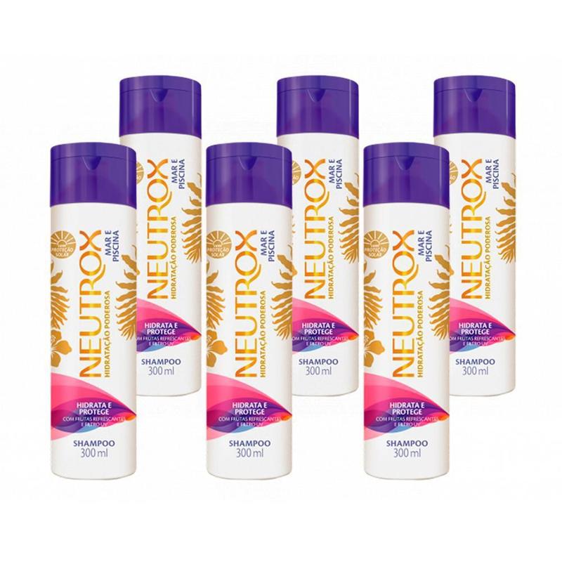 Kit Com 6 Shampoo Neutrox Hidratação Mar E Piscina 300Ml - Kit Shampoo ...