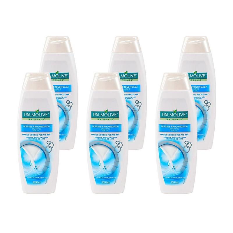 Kit Com 6 Shampoo Palmolive Naturals Maciez Prolongada 350Ml - Shampoo ...